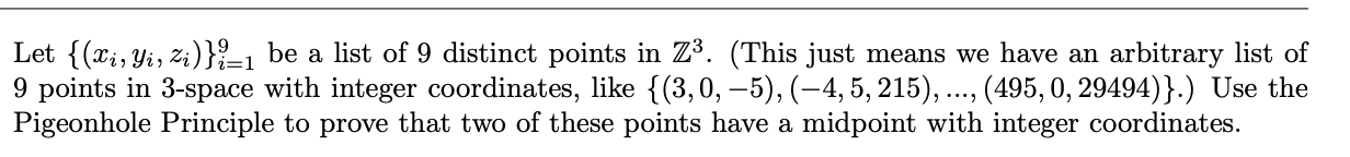 Solved Let {(xi,yi,zi)}i=19 ﻿be a list of 9 ﻿distinct points | Chegg.com