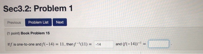 Solved Sec3.2: Problem 1 Previous Problem List Next (1 | Chegg.com
