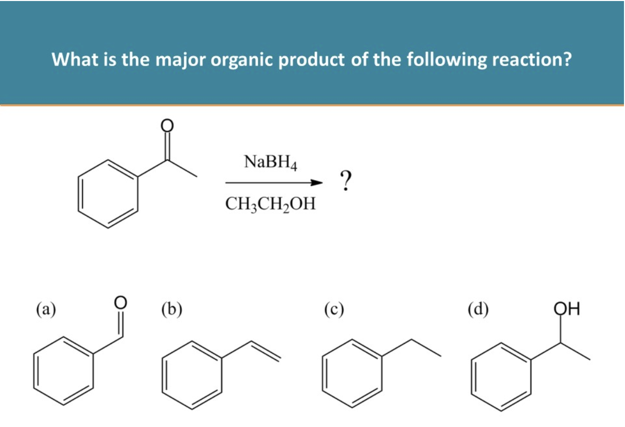 Solved What is the major organic product of the following | Chegg.com