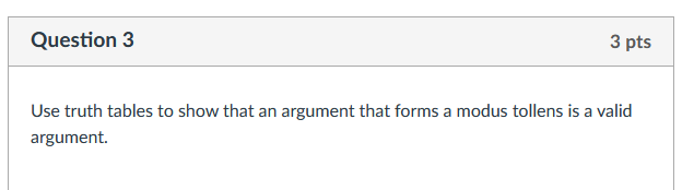 Solved Use truth tables to show that an argument that forms | Chegg.com
