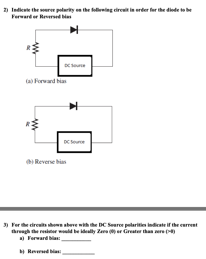 Solved 2) Indicate the source polarity on the following | Chegg.com