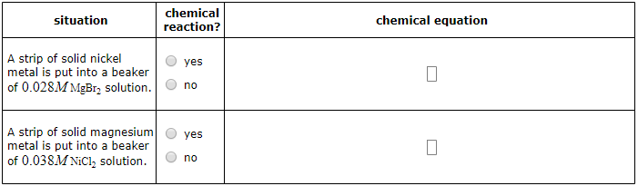 Solved Decide Whether A Chemical Reaction Happens In Either