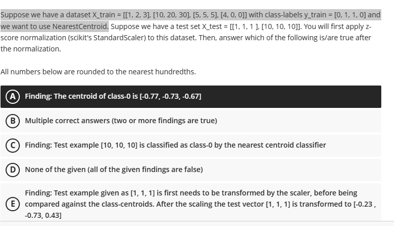 Solved Suppose we have a dataset X_train = [[1, 2, 3], | Chegg.com
