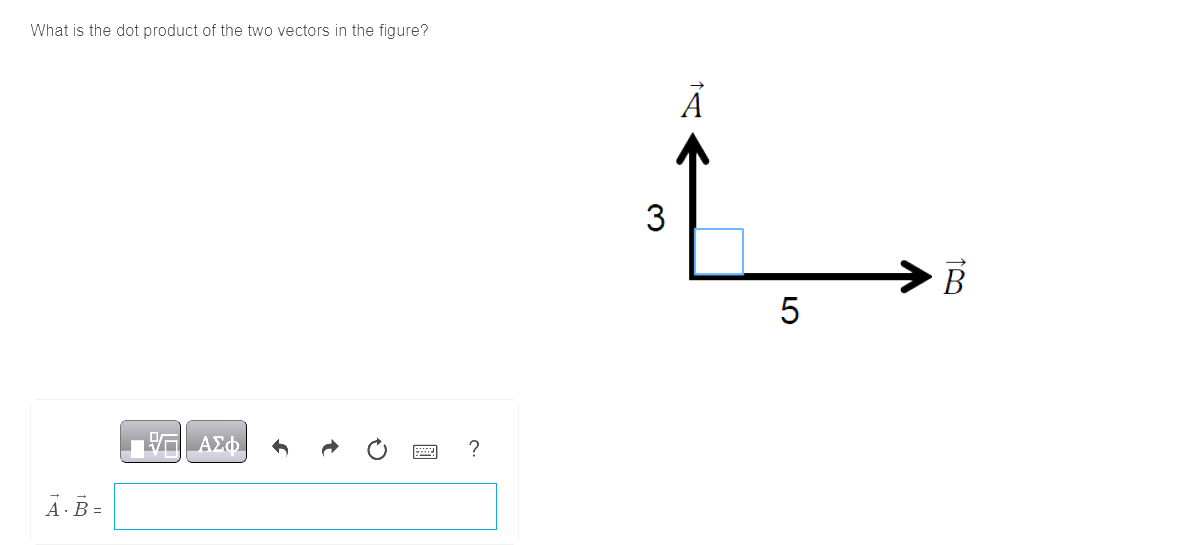 Solved What is the dot product of the two vectors in the | Chegg.com