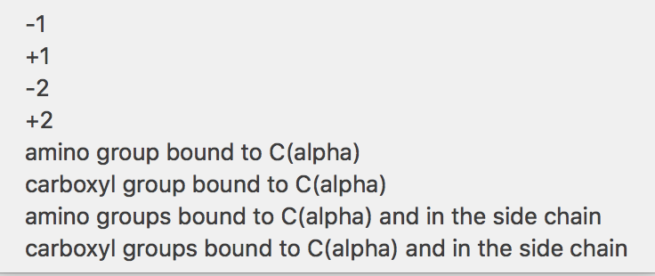 Solved The charge of particular functional groups is | Chegg.com