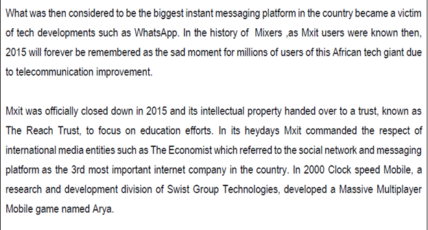 Decade of Tech Start-Ups: MXIT, The Rise and Fall of | Chegg.com