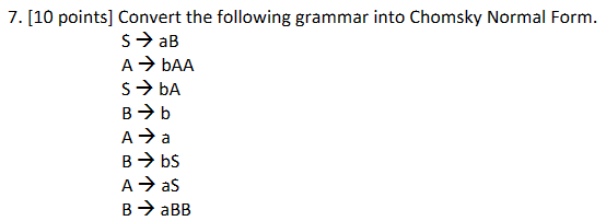 Solved 5. [5 points] Show the derivation tree for the string | Chegg.com
