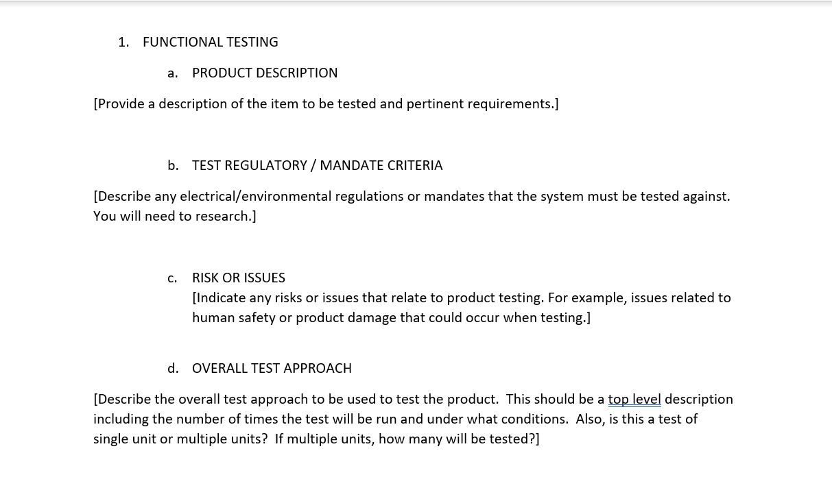 Solved Creating a Test Plan A test plan is an essential | Chegg.com