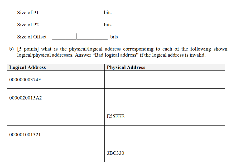 Solved Q2. [8 points] Consider a 48-bit virtual address | Chegg.com