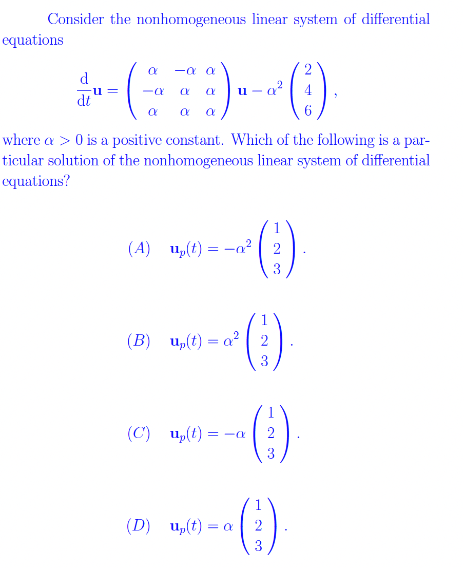 Solved Consider the nonhomogeneous linear system of | Chegg.com