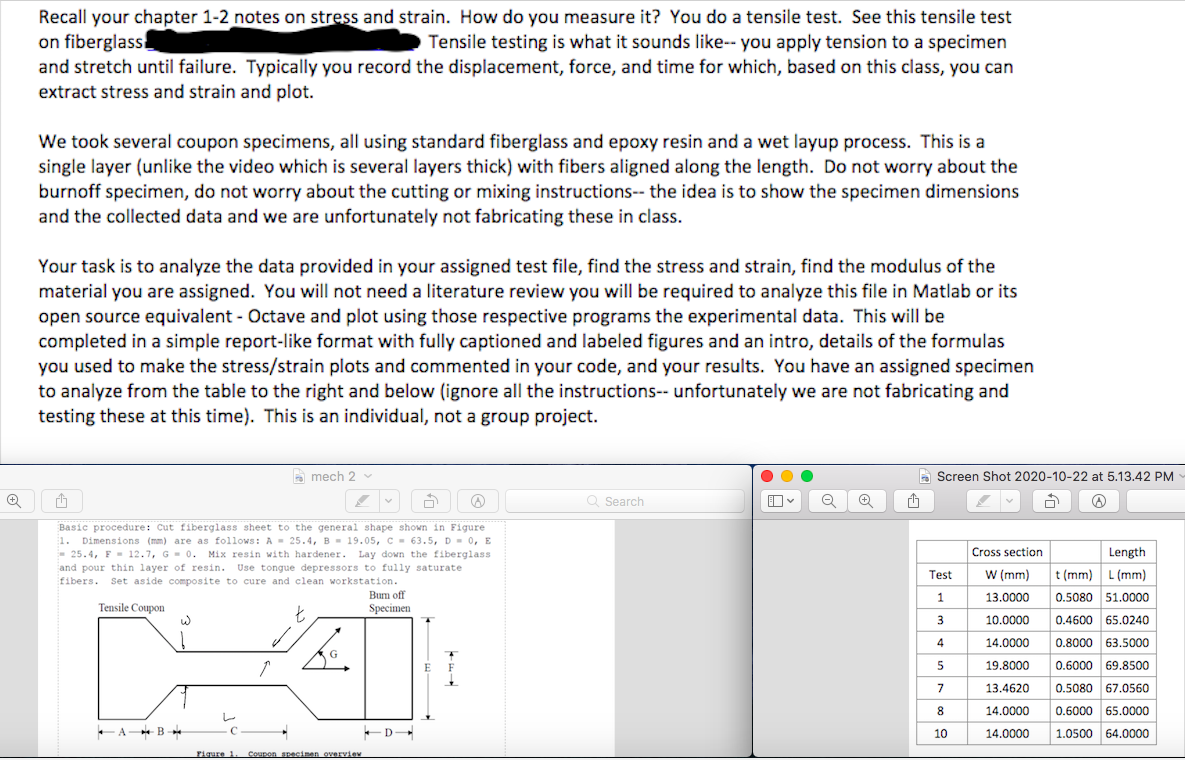 Please use MATLAB code to solve and Plot Stress vs | Chegg.com