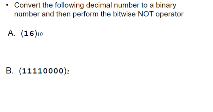 Solved - Convert the following decimal number to a binary | Chegg.com Solved - Convert the following decimal number to a binary | Chegg.com