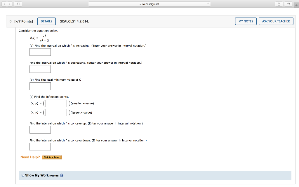 Solved i webassign.net 6. [0/7 Points] DETAILS PREVIOUS | Chegg.com