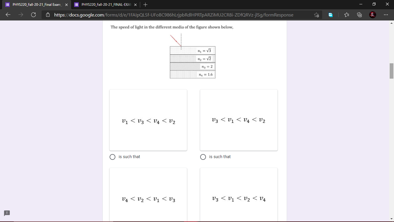 Solved ! PHYS220_Fall-20-21_Final Exam Х E | Chegg.com