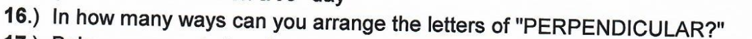Solved 16.) In how many ways can you arrange the letters of | Chegg.com