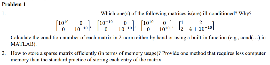 Solved Problem 1 (1019 10-10] [1061 210] [1010 1010). [ . | Chegg.com