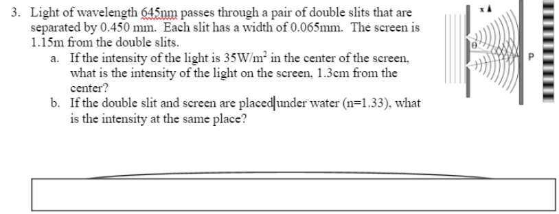 Solved 3. Light of wavelength 645nm passes through a pair of | Chegg.com