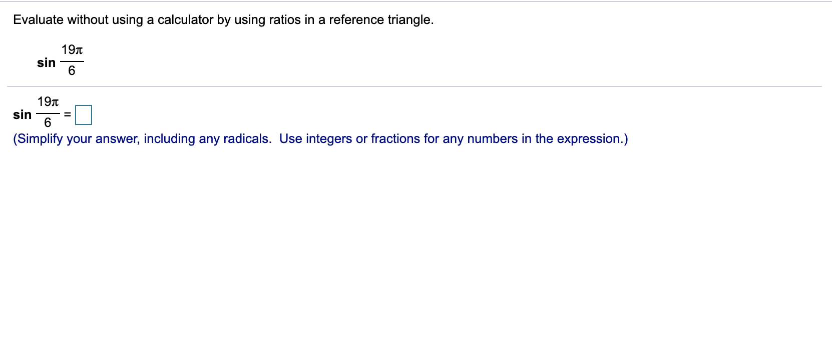 Solved Evaluate without using a calculator by using ratios | Chegg.com