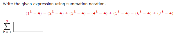 Solved Write The Given Expression Using Summation Notation 4934