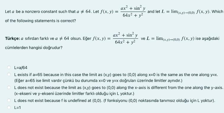 Solved Let a be a nonzero constant such that a =64. Let | Chegg.com
