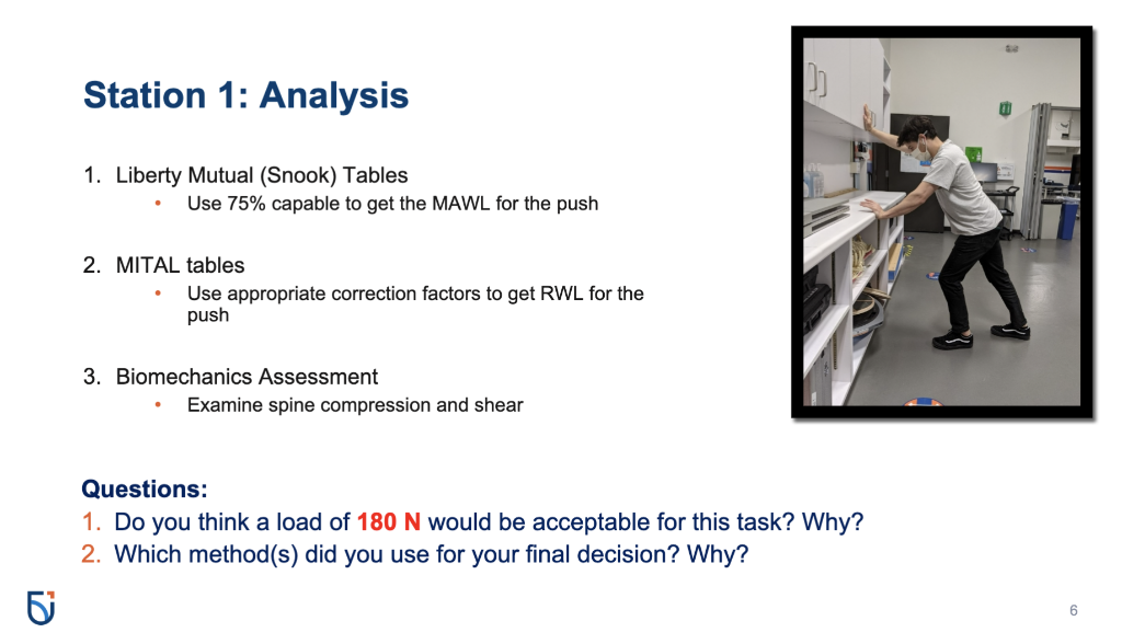 Station 1: Task information )] • 2 handed push A push | Chegg.com