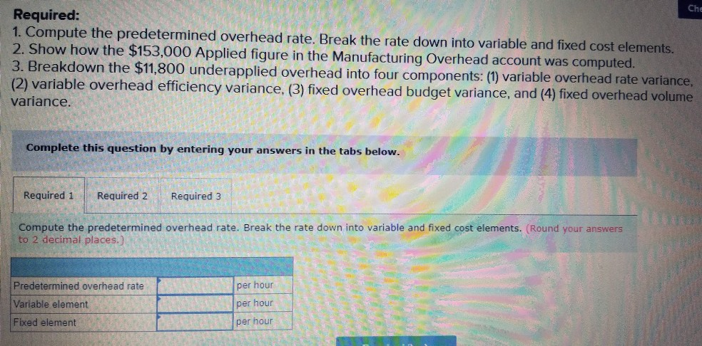 Solved Problem 10A-9 Applying Overhead; Overhead Variances | Chegg.com