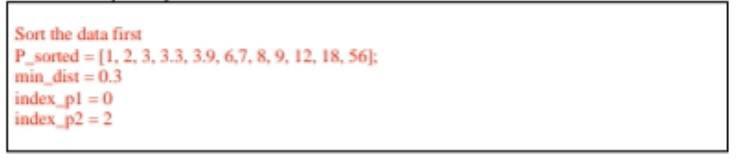 Solved (Distance between closest pair of 1D points) Find | Chegg.com