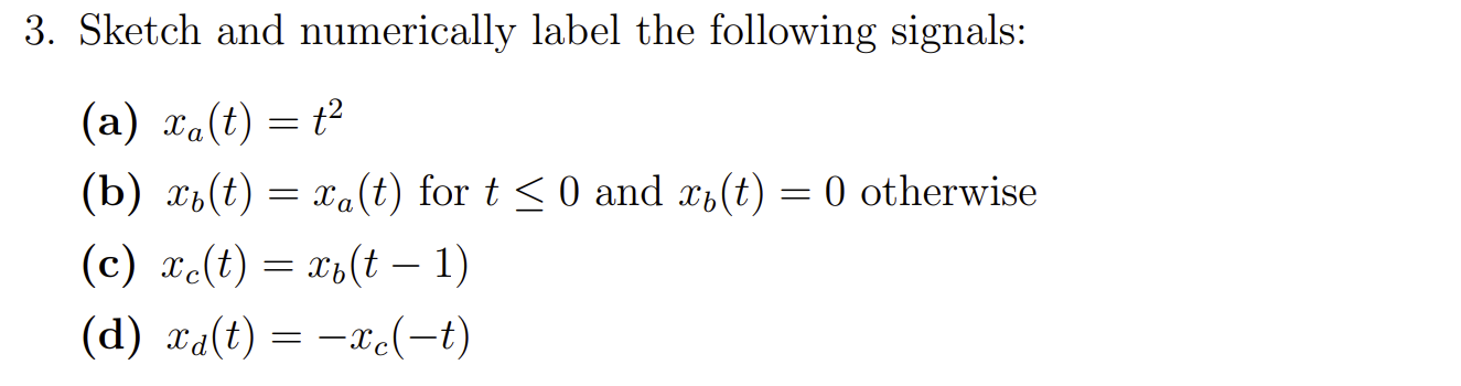 Solved 3. Sketch and numerically label the following | Chegg.com