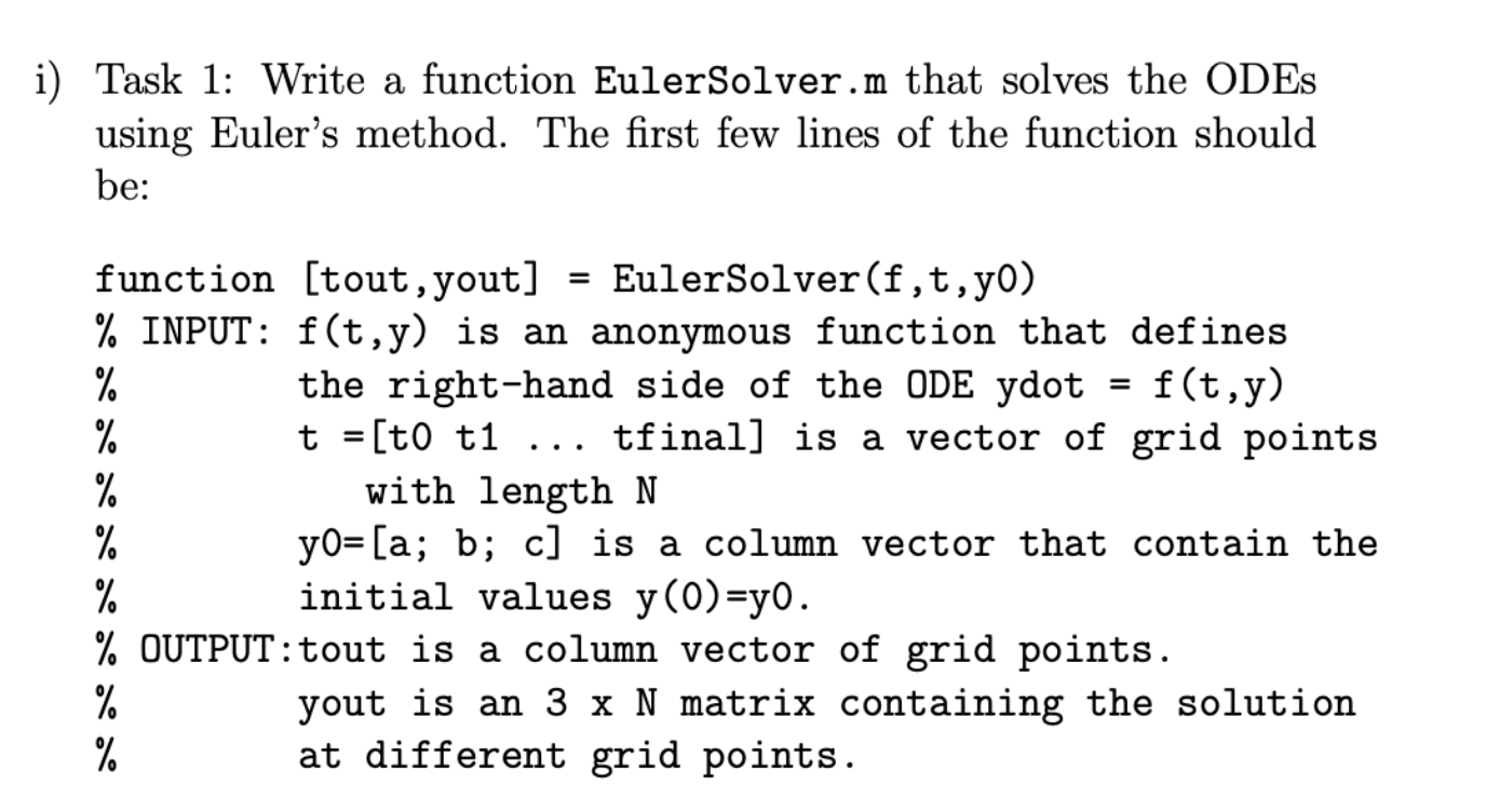 v) Task 5: Write the main program main.m that test | Chegg.com