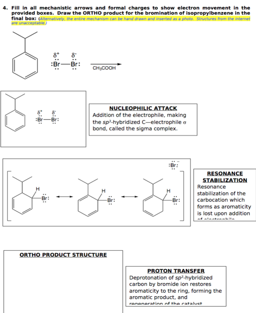 Solved 4. Fill in all mechanistic arrows and formal charges | Chegg.com