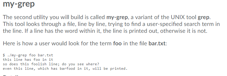Solved My Grep The Second Utility You Will Build Is Called 