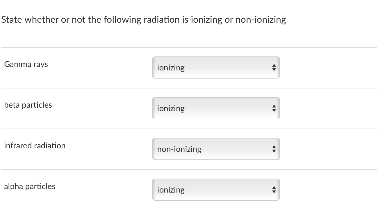 Solved State whether or not the following radiation is | Chegg.com