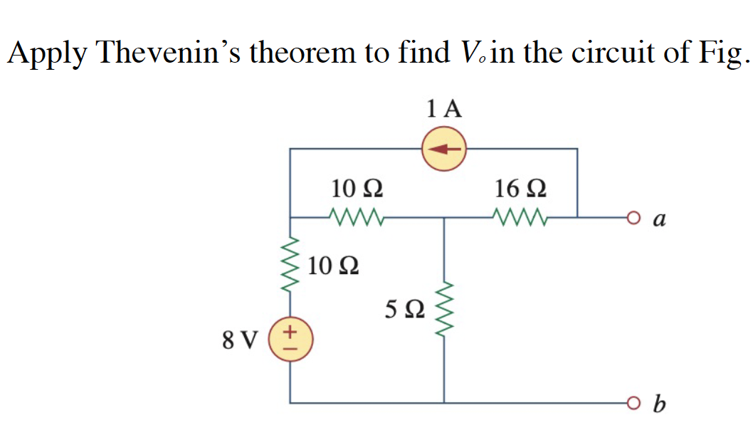 Solved Apply Thevenin's theorem to find Vo in the circuit of | Chegg.com Solved Apply Thevenin's theorem to find Vo in the circuit of | Chegg.com