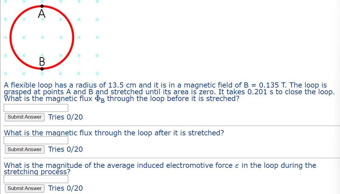 Solved A flexible loop has a radius of 13.5 cm and it is in | Chegg.com