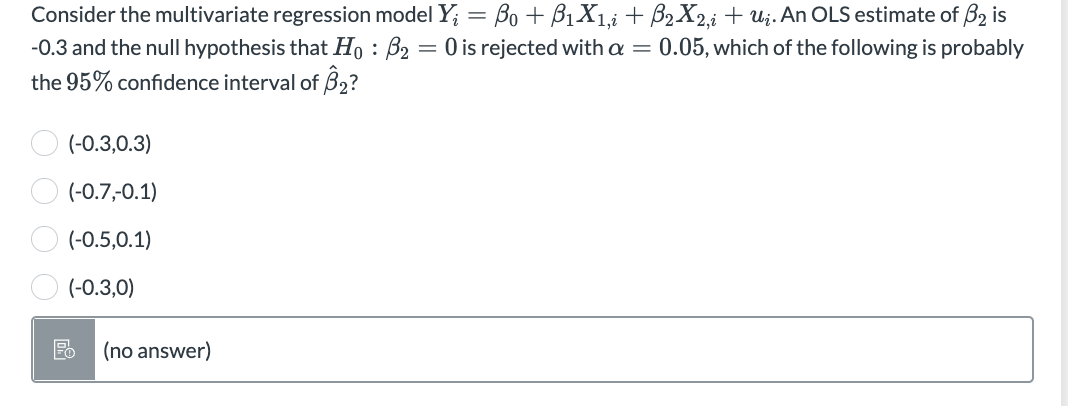 Solved Consider the multivariate regression model | Chegg.com