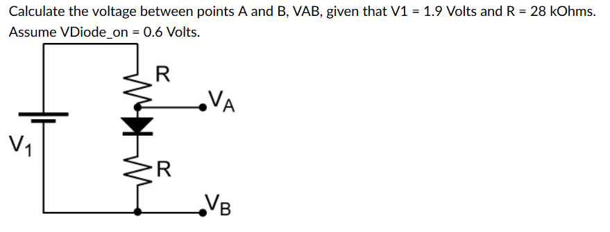 Solved Calculate the voltage between points A and B, VAB, | Chegg.com
