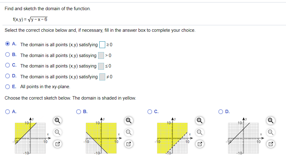 Solved Find And Sketch The Domain Of The Function F X Y