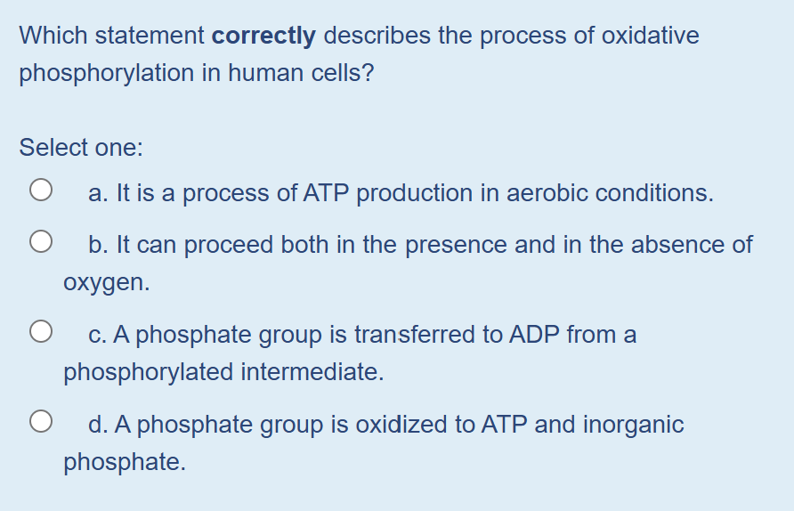 Solved Which statement correctly describes the process of | Chegg.com