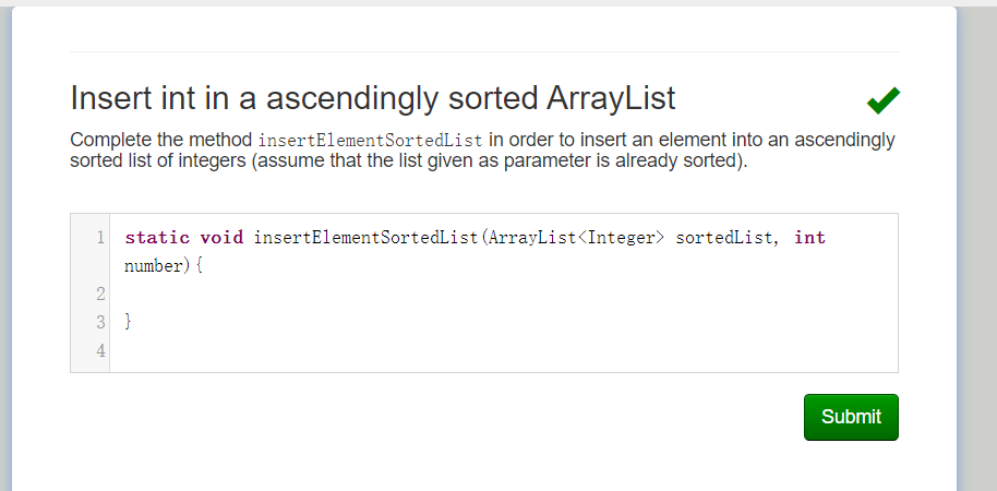 Solved Java, plz!!!!!!!!! insert int in a ascendingly sorted | Chegg.com