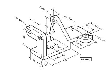 Solved Please draw the principle views in ANSI standard for | Chegg.com