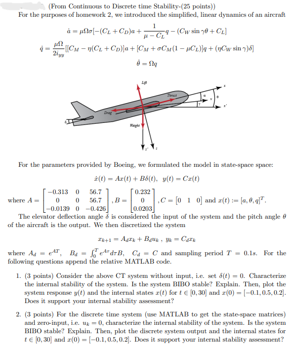 Solved (From Continuous to Discrete time Stability-(25 | Chegg.com