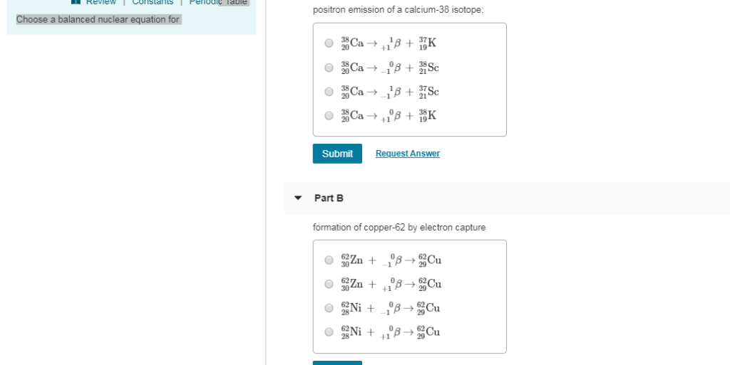 Solved positron emission of a calcium-38 isotope Choose a | Chegg.com