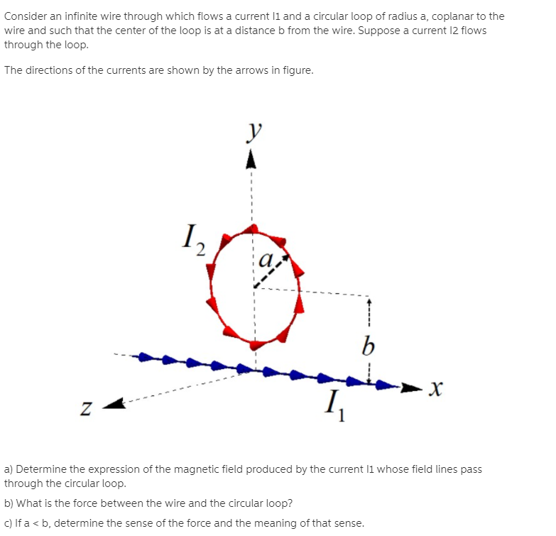 Solved Consider an infinite wire through which flows a | Chegg.com