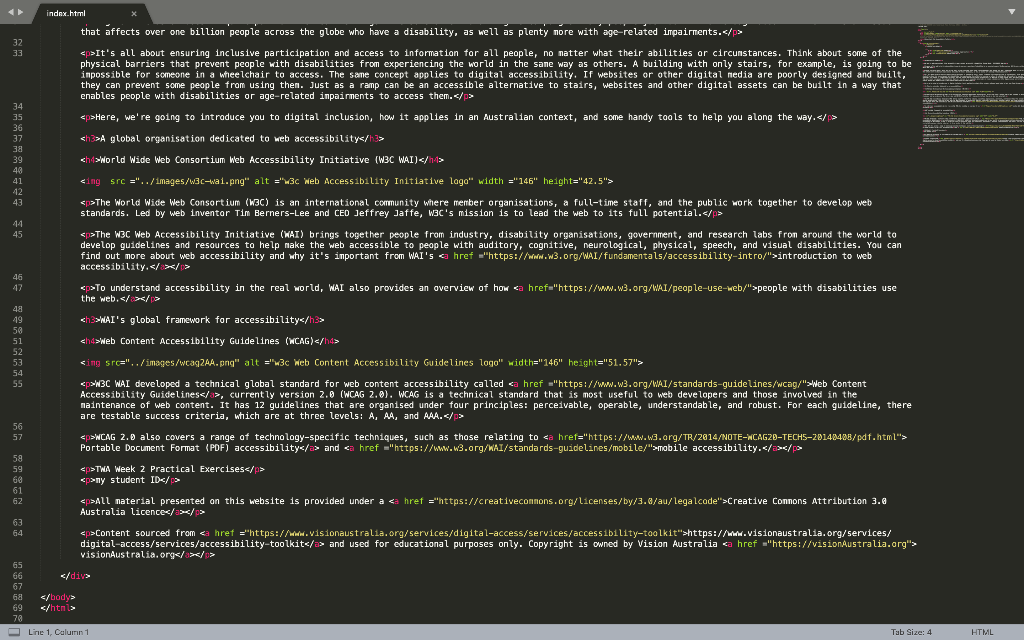 Solved Exercise 1: Upload the html files from Week 2 | Chegg.com