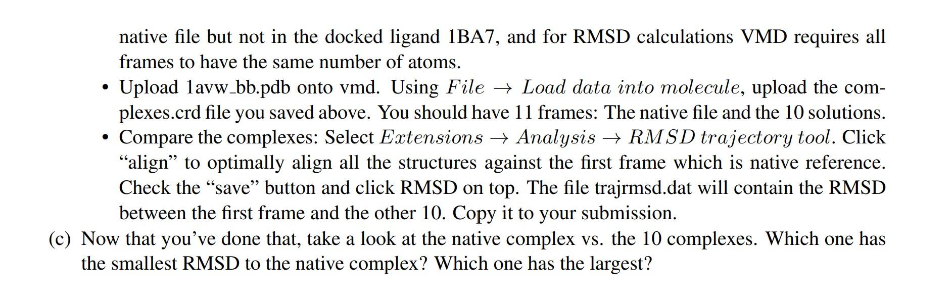 Solved Docking: ClusPro is one of the state-of-the-art | Chegg.com