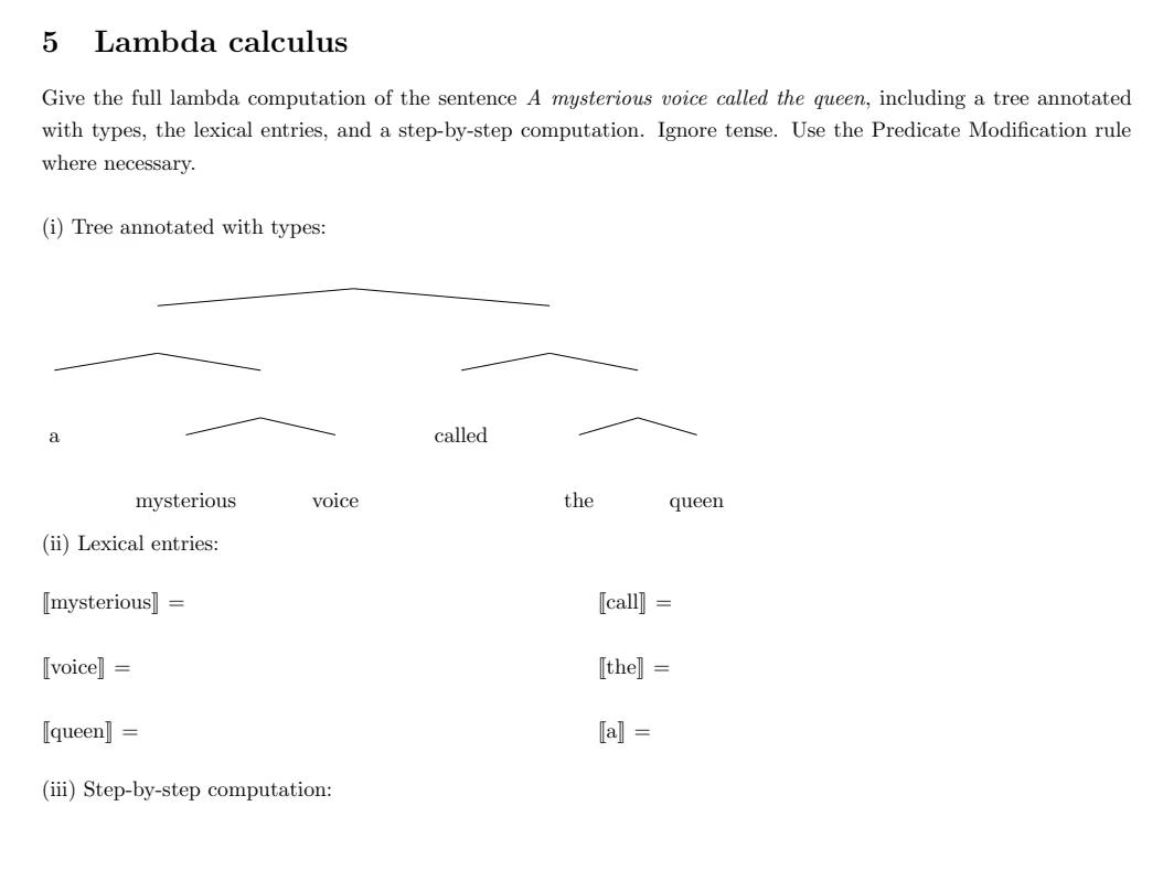 5 Lambda calculus Give the full lambda computation of | Chegg.com