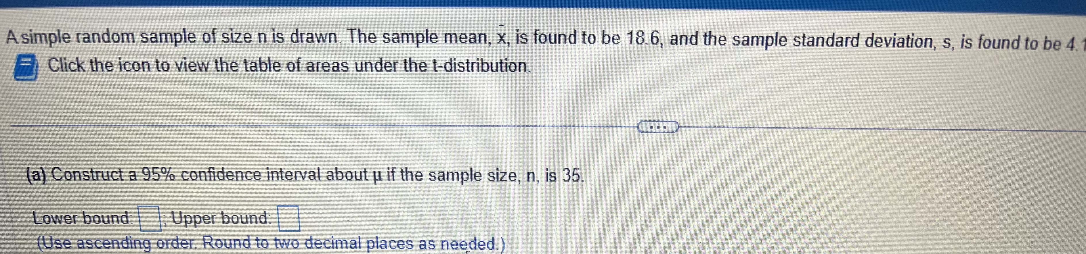 Solved A simple random sample of size n is drawn. The sample | Chegg.com