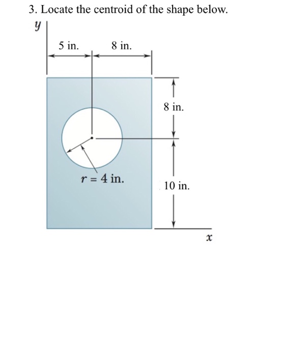 Solved Locate the centroid of the shape below. | Chegg.com
