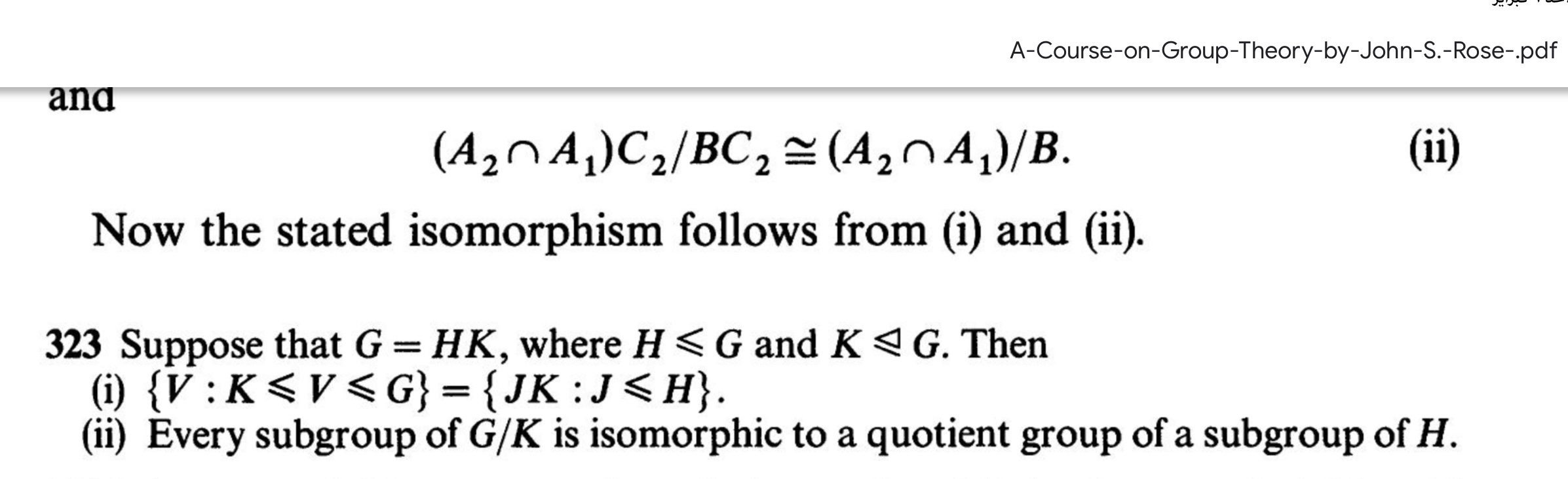 Solved A-Course-on-Group-Theory-by-John-S.-Rose-.pdf and | Chegg.com
