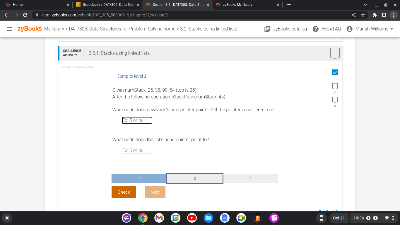 Solved Given numStack: 25,38,99,54 (top is 25 ) After the | Chegg.com